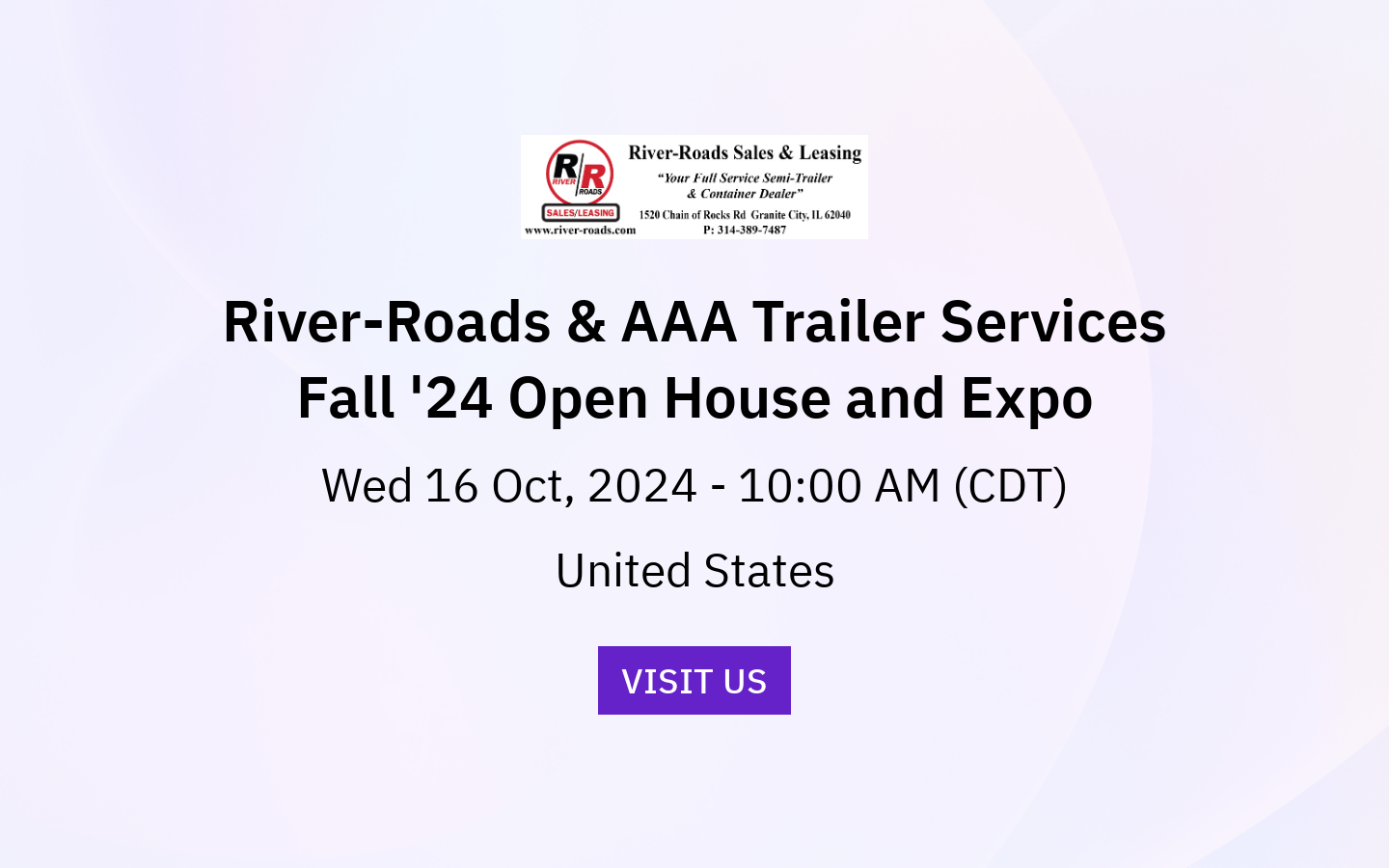 River-Roads & AAA Trailer Services Fall '24 Open House and Expo